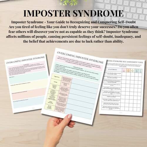 Imposter Personality Imposter Syndrome workbook, therapy worksheet ...
