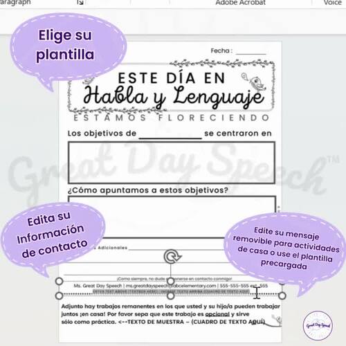 Five Spanish Speech Therapy Newsletters for Parent/Caregiver Communication