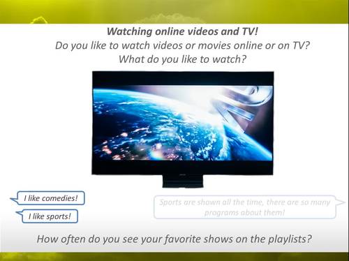 Playlists and TV Guides Complete Communicative ESL Lesson for Mid-level ...
