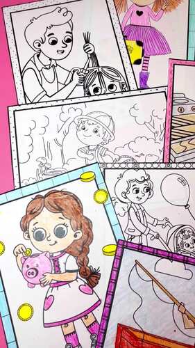 cry babies coloring pages lady