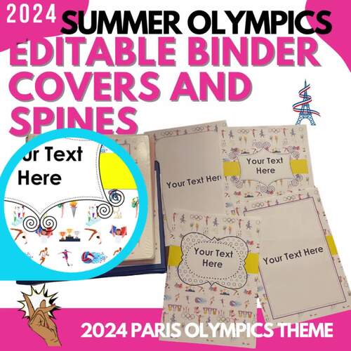 2024 Summer Olympics Binder Covers and Spines Class Decor | TPT