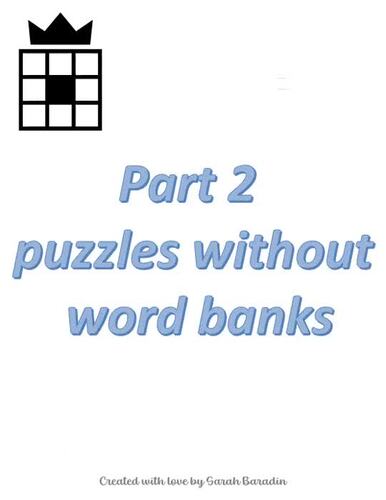 Helen Keller & Braille Day Crossword Puzzles With Word Bank by Sarah ...