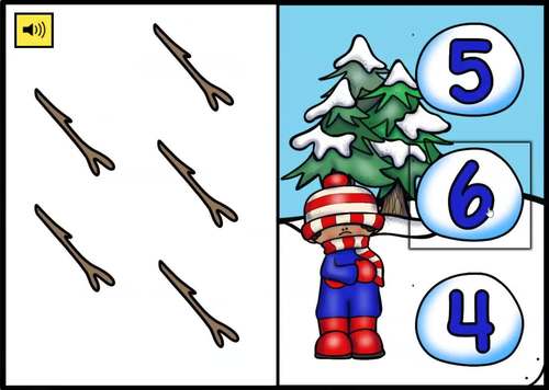 Boom Cards ™ Winter Counting Numbers Build a Snowman by Annie's ABC's ...