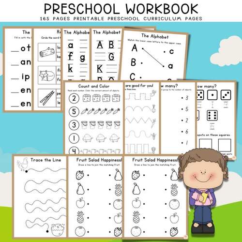 Preschool, Kindergarten Workbook, Homeschool, Farm-Themed Printables