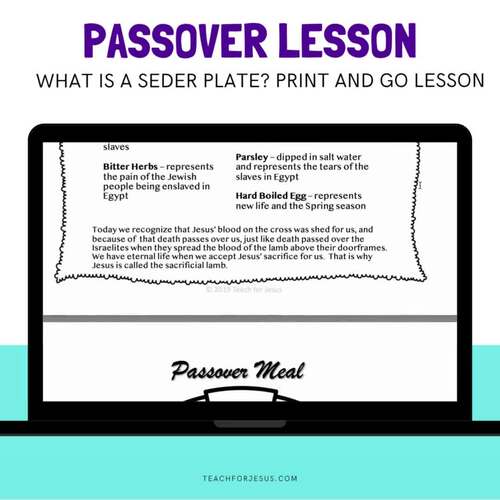 Passover Seder Plate, A Lesson for Sunday School by Teach for Jesus