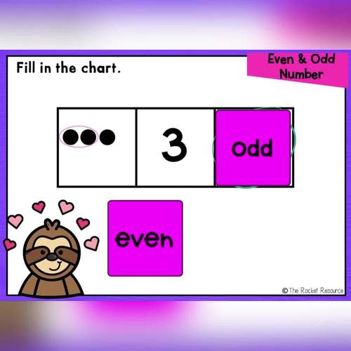 Valentine Odd and Even Numbers BOOM™ Cards Standard 2.OA.C3 | TPT