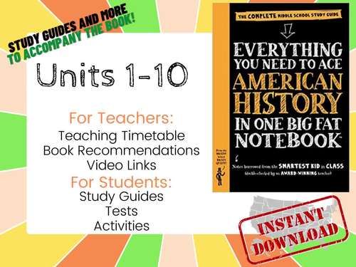 1st Edtn Ace American History Full Book- Units 1-10 Worksheets, Tests ...