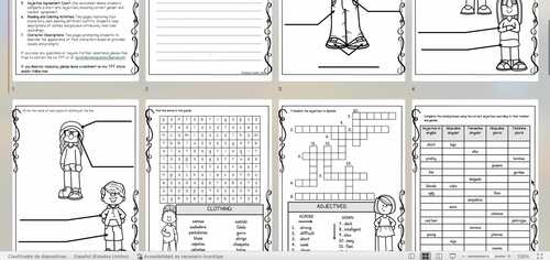 Adjetivos/la ropa (physical appearance, adj. and clothes in Spanish ...