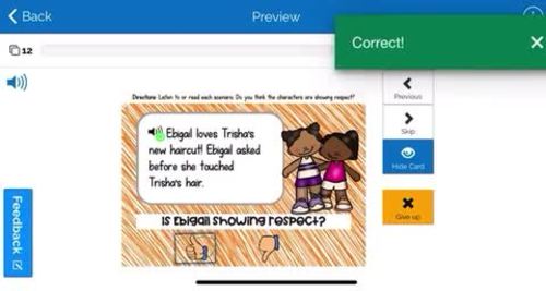 Showing Respect Scenario Boom Cards™, Digital Task Cards | TpT