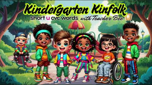 Short U CVC Word Family Animated Reading Slides | Kindergarten Phonics