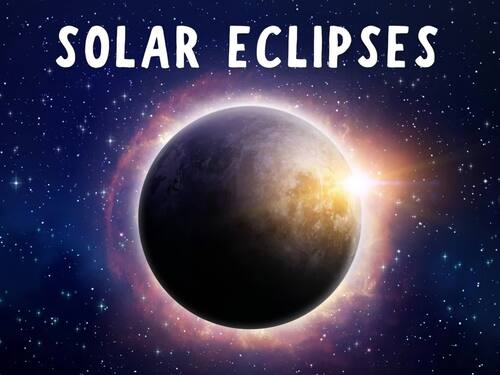 All About Solar Eclipses PowerPoint for K-2nd Grade, Cartoon Lesson