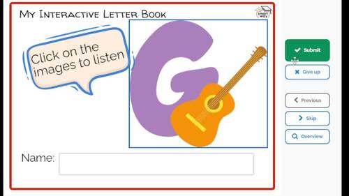 Letter G Interactive Book for Kindergarten | Alphabet Activities Boom cards