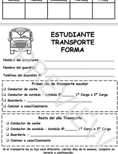 Beginning of Year Transportation Forms by Keeping Up Kinders | TPT