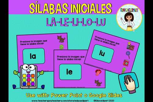 Juego Interactivo - Sílabas Iniciales con L (Power Point o Google Sides)