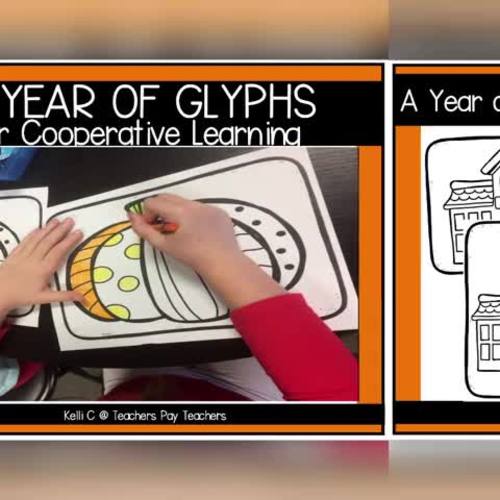 A Year of Glyphs for Cooperative Learning and Follow Directions by Kelli C