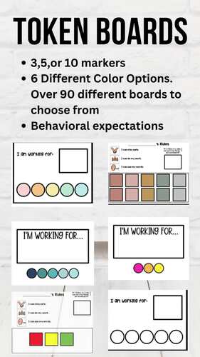 Token Boards / Behavior Visuals / I Am Working for Board / Break Cards