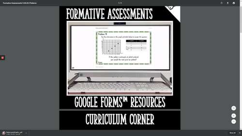 Patterns and Graphing Formative Assessments for Google Forms Distance ...