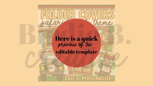 Folder Covers Editable | Jungle Classroom Theme Decor | Safari Theme ...