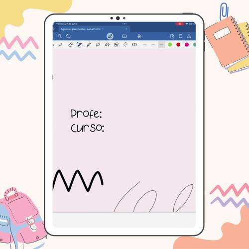 Agenda y planificador docente digital sin fechas (versión profe)