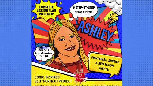 Comic Portrait Art Unit | Lesson Plan, Printables & 9 Demo Videos ...