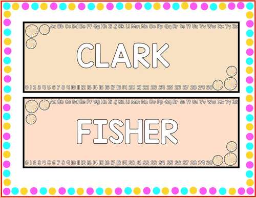 Printable Boho Neutral Student Desk Plates, Editable Student Names Desk ...