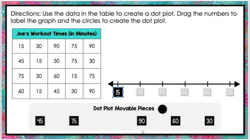 Dot Plots Digital Activities 6.SP.4 by Fifth Grade Fab | TPT