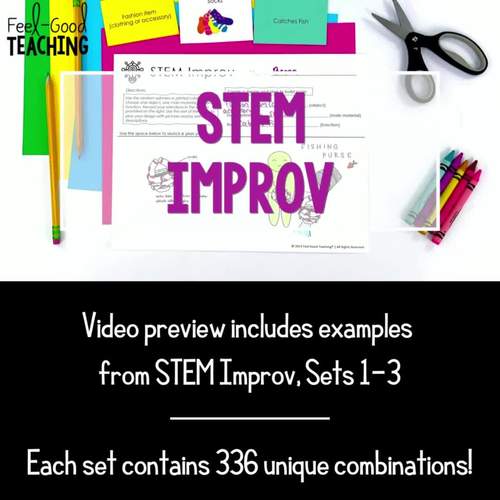 STEM Activity for STEM Sub Plans and STEM Centers | STEM Improv Set 1