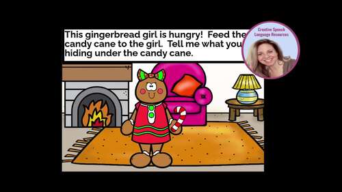 Gingerbread Candy Cane Game — Multisyllabic Word Practice (3-Syllable)