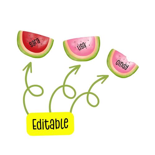 Gnome Watermelon Bulletin Board Kit, Door Decoration , Summer , Editable