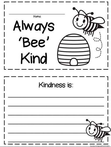Kindness Craft Booklet Activity for Elementary Social Emotional Learning