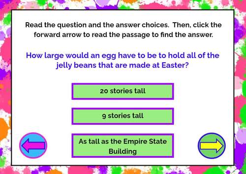 Easter Activity Candy Scavenger Hunt BOOM Cards by CarolJ Creations