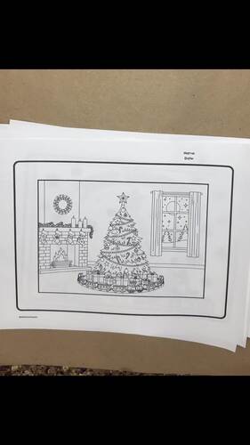 Christmas Tree Coloring Pages Packet 3rd grade craft worksheet holiday ...