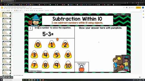 Halloween Math Games Subtraction Within 10 Digital Resources | Fall ...
