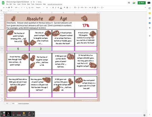 Absolute Age Digital and Printable Review Sheet by JayZee | TPT