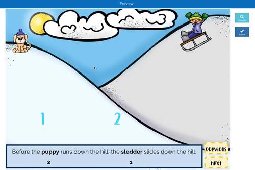 Winter Snow Day Following Directions with Before and After | TPT