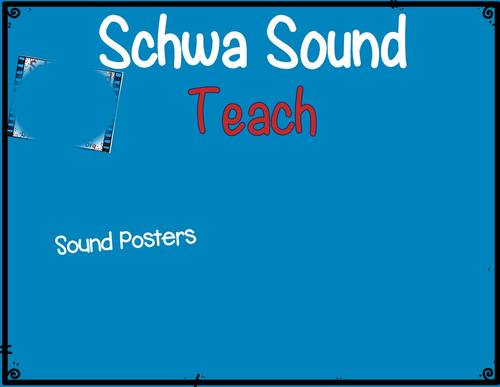 Schwa Sound Teach Practice & Assess Posters Games Worksheets & Assessments