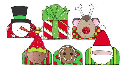 Headbandz clip art, Christmas, toppers COMBO PACK by Melonheadz Clipart