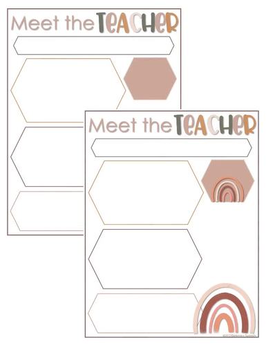 Neutral Boho Rainbow Back to School Classroom Management Organization ...