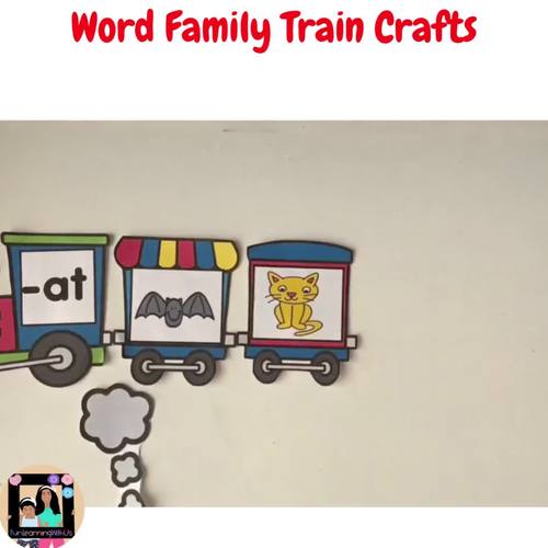 Word Family Train Crafts | Short Vowel Activities by Fun Learning With Us