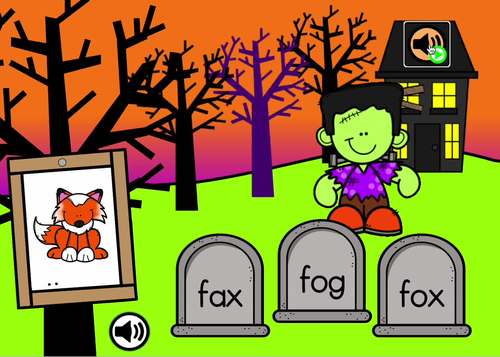 CVC Short O Matching Halloween Theme Boom Cards by Tong Stevens | TPT