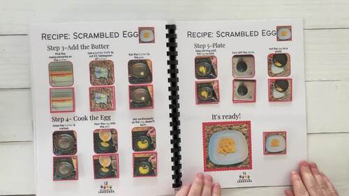 Step-By-Step Interactive Cookbook, Sequence 4 Recipes, Autism Life Skills