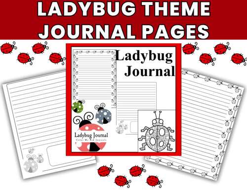 Ladybug Journal Pages: Ladybug Theme for Note Taking, Bullet Journaling