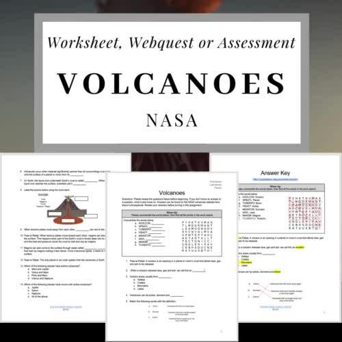 Volcanoes: Quick Assessment, Worksheet or Webquest | TPT