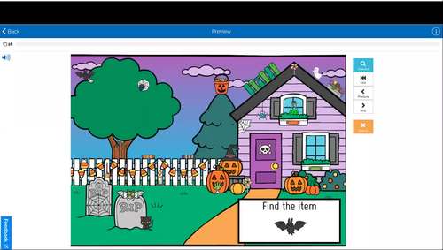 Halloween Scavenger Hunt and WH Question Scene House Boom Cards™
