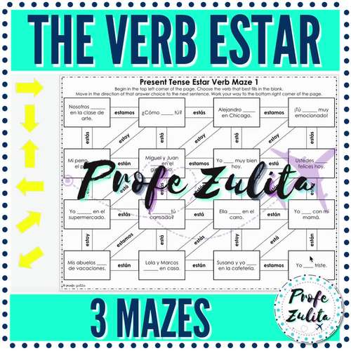 Spanish Present Progressive with Estar Activity | 3 Digital & PDF ...