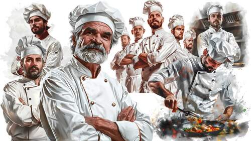 Watercolor Chef Clipart Set of 20 Files by ArtisticTimberStudio | TPT