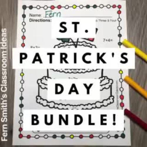 St. Patrick's Day Color By Number Addition and Subtraction Bundle