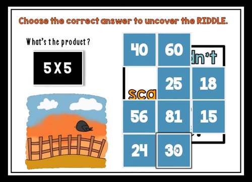 Fall BOOM Cards™ | Multiplication Fact Fluency | Uncover the Picture