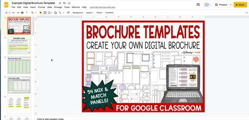 Digital Brochure Templates | Google Classroom by Literacy in Focus