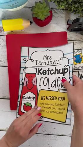 Ketchup, Mayo, Mustard, and Pickle Folder Covers and Inside Pocket Labels